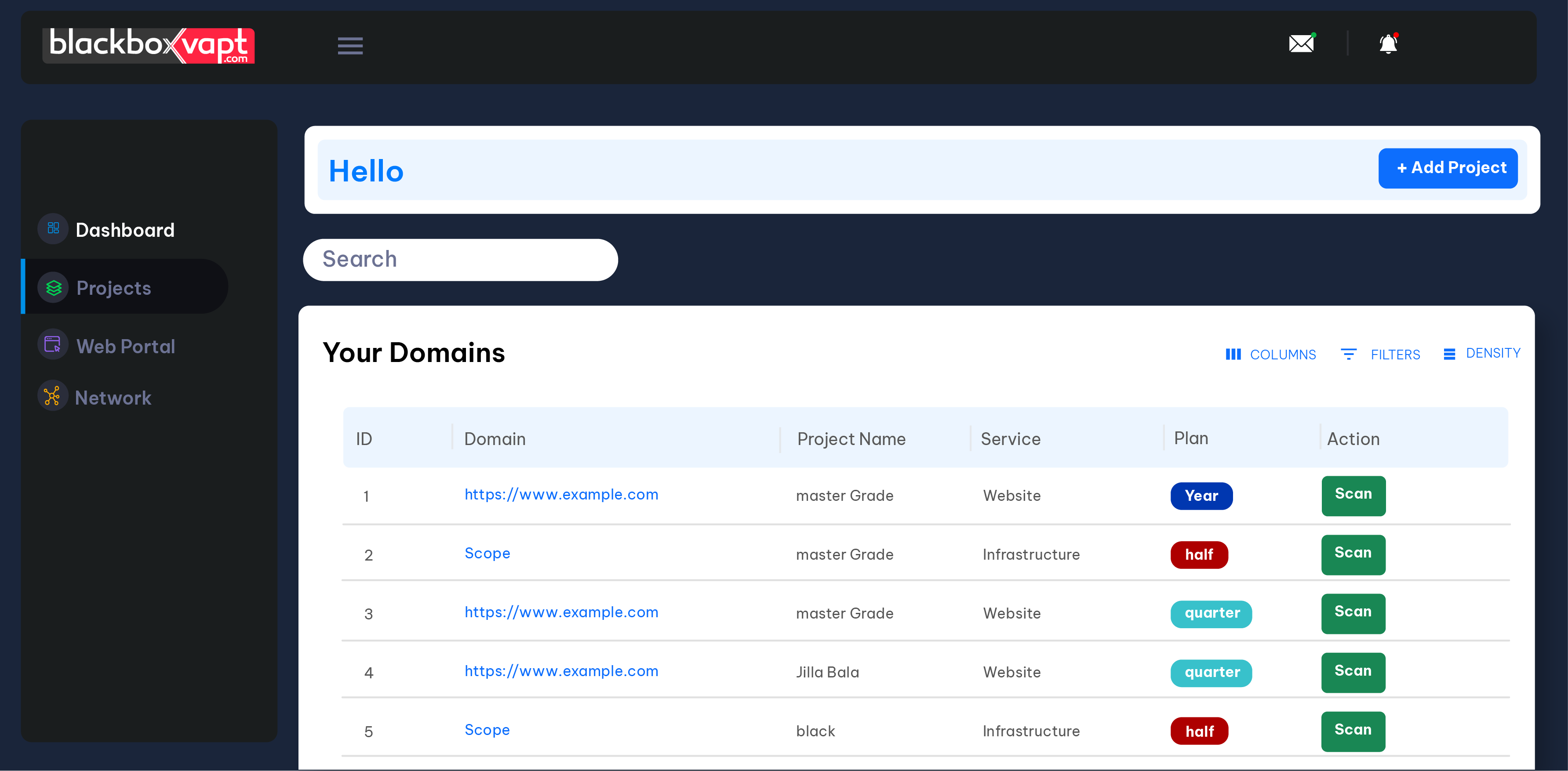 Home Page - BlackBox VAPT Powerful Vulnerability Scanning Tool
